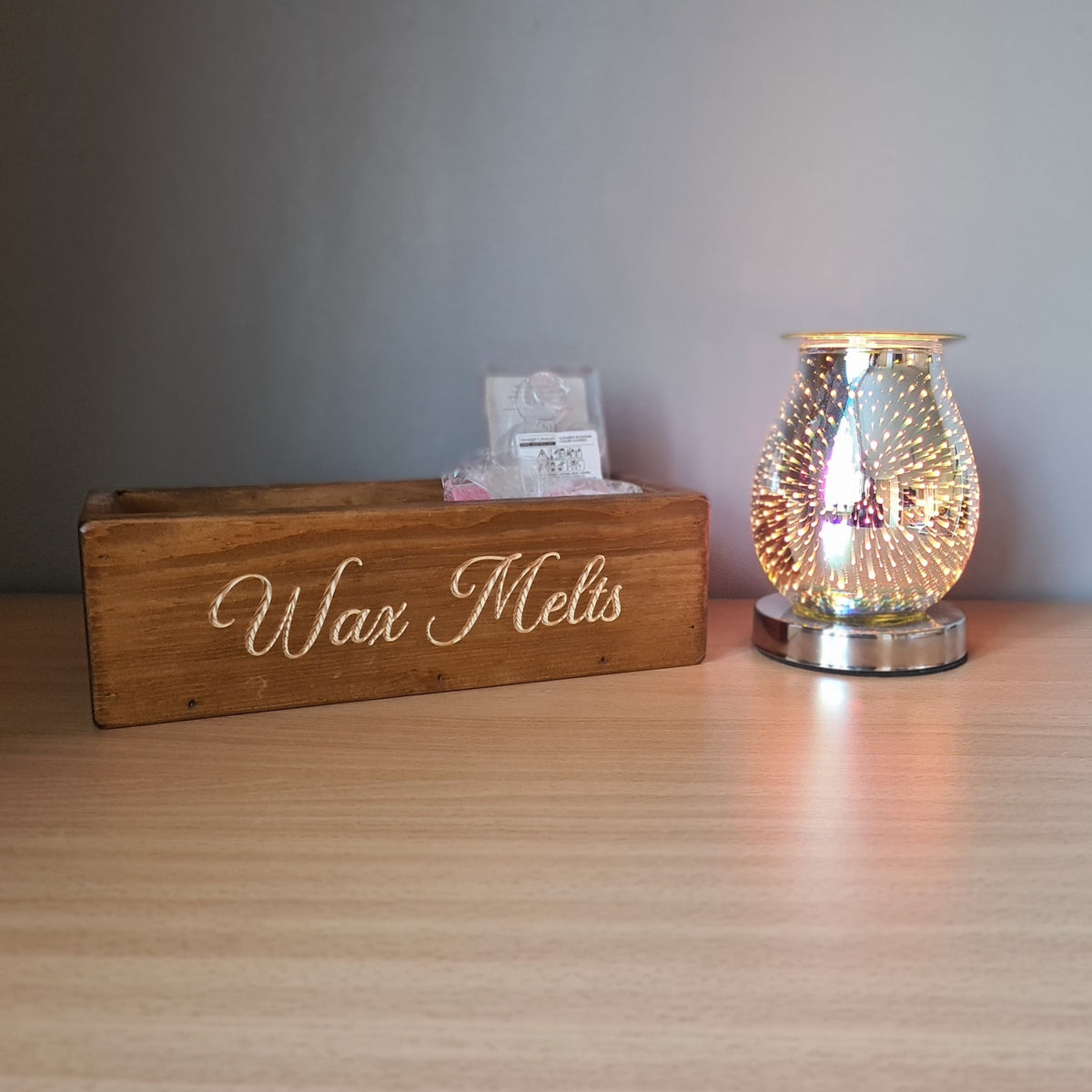 Wax melts Box - Wooden storage boxes - Personalised gift - Wooden box ...