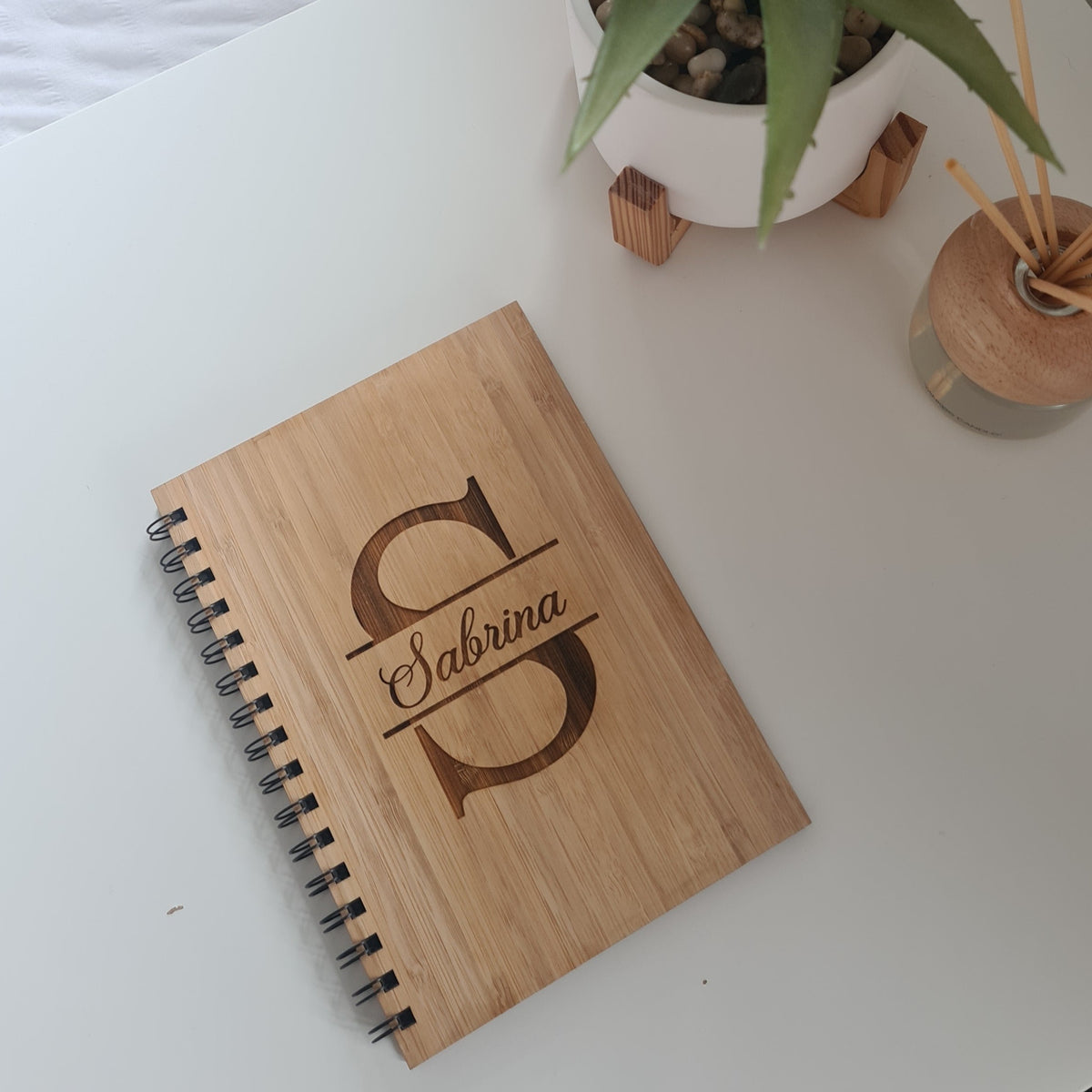 PERSONALISED WOODEN NOTEBOOK - Bamboo – Barn Living Gifts