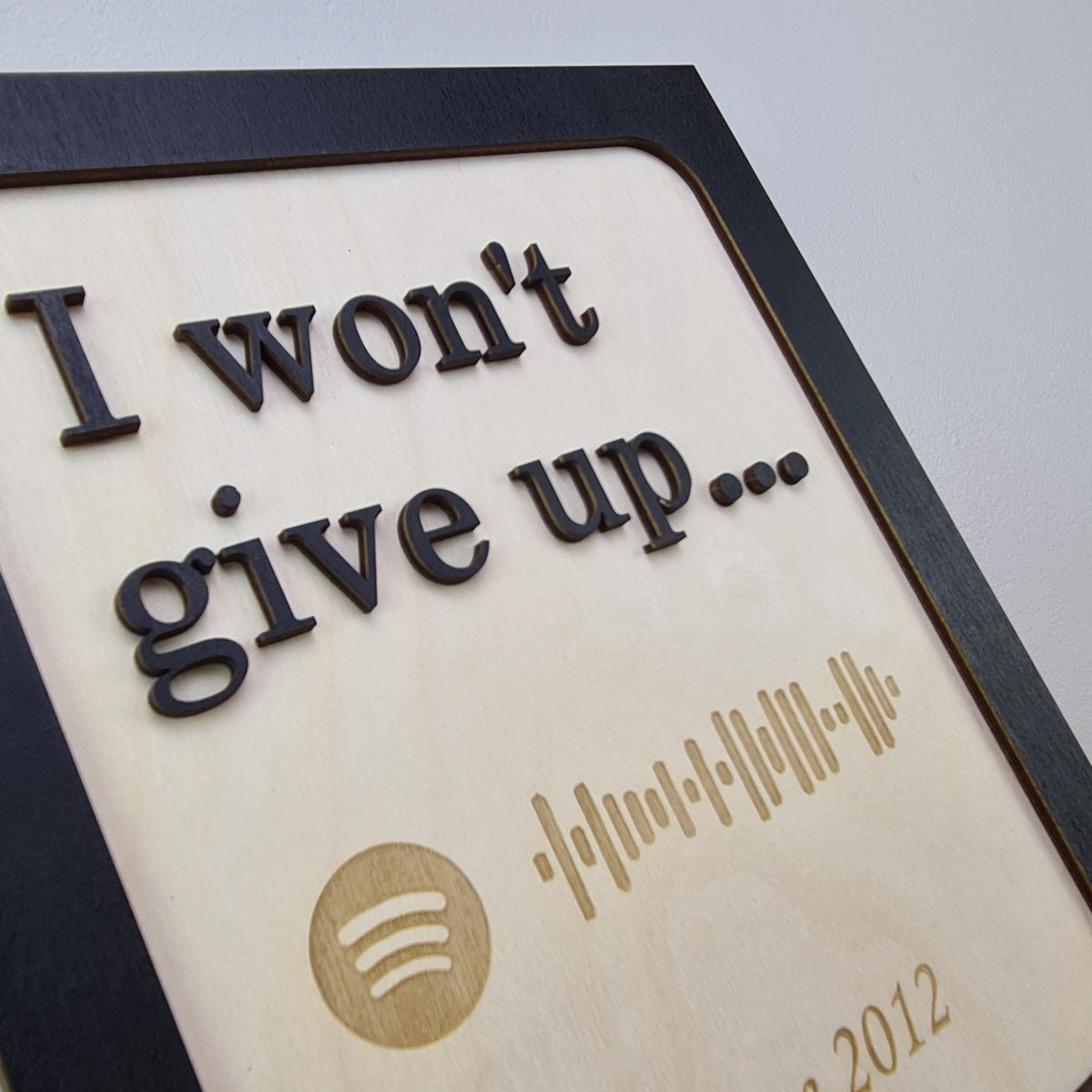 Wooden 3D Sign - Song lyrics sign - Wedding gift - Anniversary gift ...